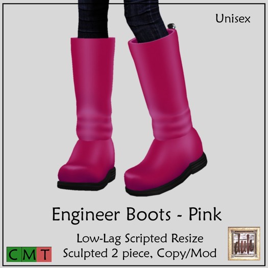 Second Life Marketplace - ::Duh!:: Engineer Boots - Pink