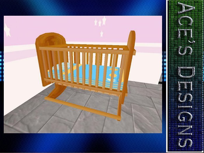 Second Life Marketplace - Pine Baby Crib