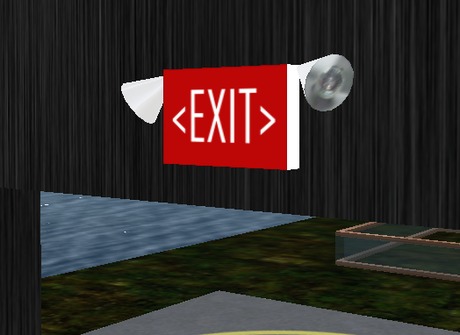 Second Life Marketplace - Exit Sign 3 Prim