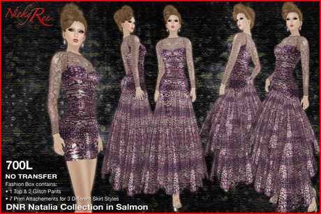 Second Life Marketplace - *DNR* Natalia Collection in Salmon