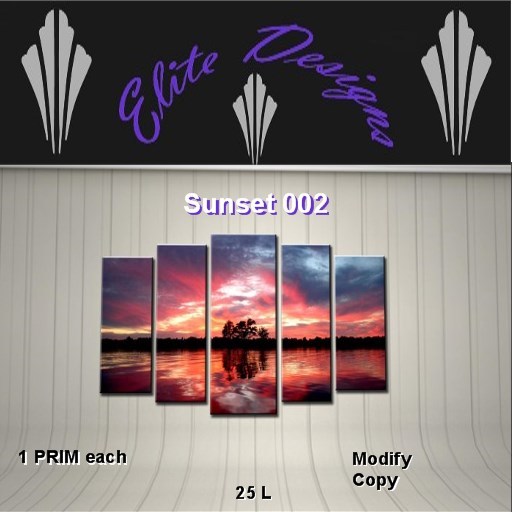 Second Life Marketplace - Wall Art Sunset 002c