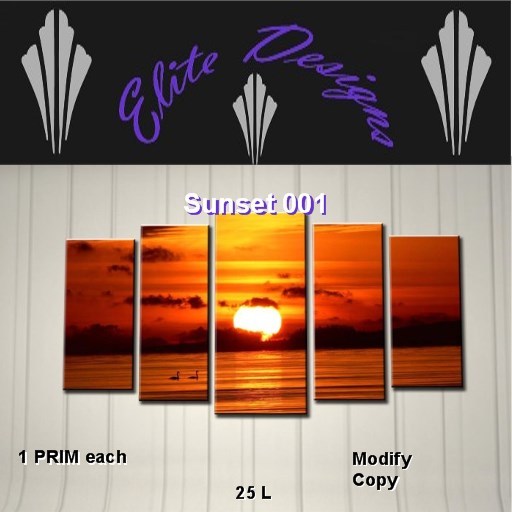 Second Life Marketplace - Wall Art Sunset 001c
