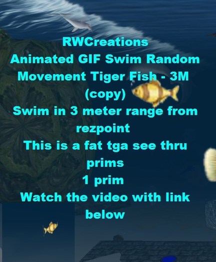 Second Life Marketplace - Realistic Animated GIF Swim Random Movement ...