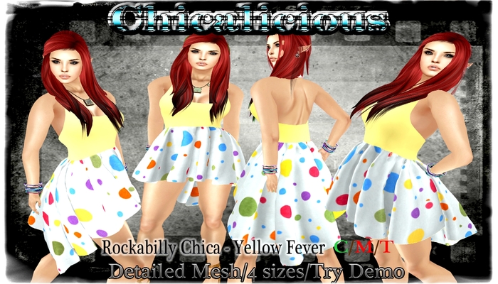 Second Life Marketplace - Rockabilly Chica - Yellow Fever