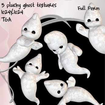 Second Life Marketplace - 5 pluchy ghost alpha textures