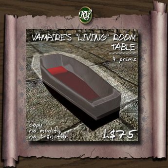Second Life Marketplace - Vampire's "Living" Room - Coffee Table (boxed)