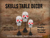 Second Life Marketplace - Halloween - Skulls Table Decor - Black ...