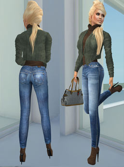 Second Life Marketplace - J.H.C. *Suzy* Suede Jacket (RUST)
