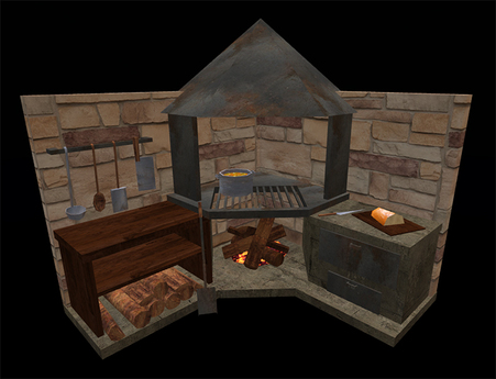 Second Life Marketplace - Rustic Medieval Stove MESH - 1 LandImpact ...
