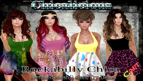 Second Life Marketplace - Rockabilly Chica - Pink Cheetah