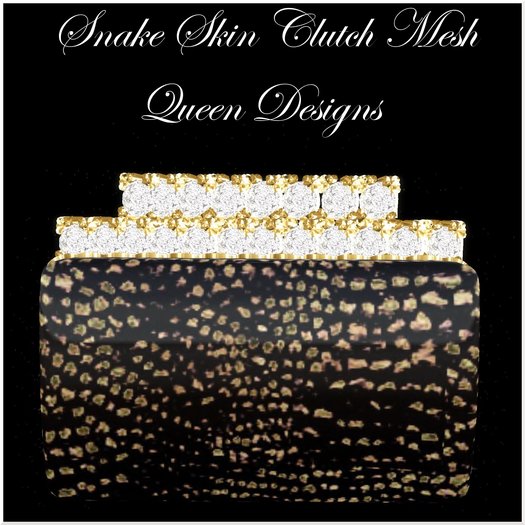 Second Life Marketplace - Snake Skin Clutch Black Mesh