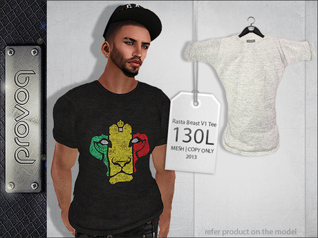 Second Life Marketplace - =PVQ= Rasta Beast V1 Tee