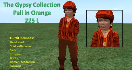 Second Life Marketplace - The Gypsy Collection - Pali in Orange