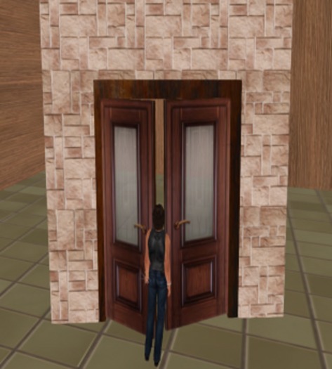 Second Life Marketplace - promosyon,Automatic double-wing door wooden home