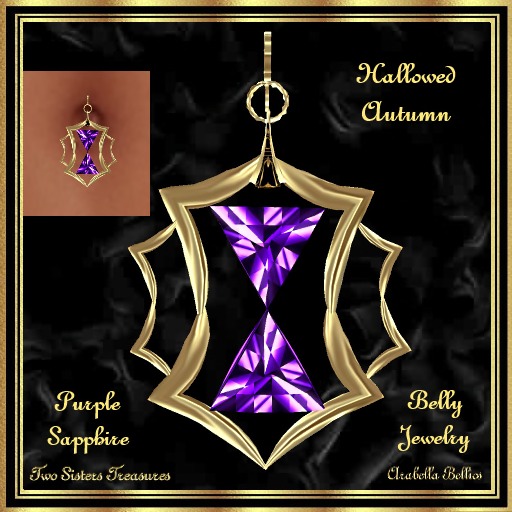 Second Life Marketplace - TST - HALLOWED AUTUMN PURPLE SAPPHIRE BELLY ...