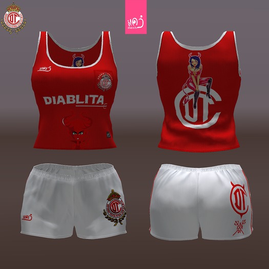 Second Life Marketplace - DIABLITA DE TOLUCA - female top + shorts (MESH)
