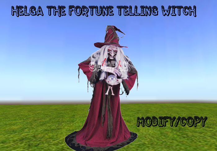 Second Life Marketplace - Helga The Fortune Telling Witch (Flexi)