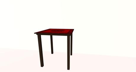 Second Life Marketplace - Xcess Sara Ruby Mosaic Side Table Mesh
