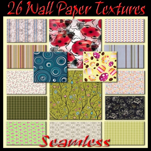 Second Life Marketplace - #26 Wall Paper Textures Seamless