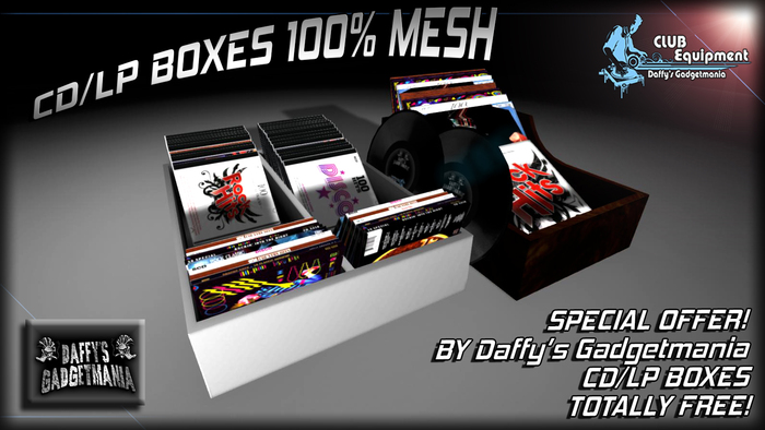 Second Life Marketplace - D.G. Mesh Music CD/LP BoxES Special offer By ...
