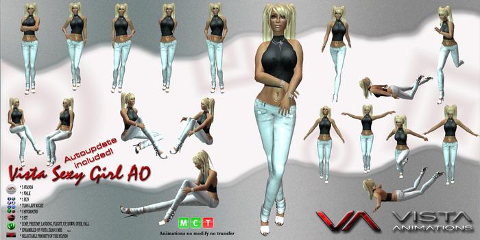 Second Life Marketplace - VISTA ANIMATIONS-SEXYGIRL AO