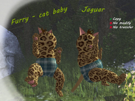 Second Life Marketplace - Furry - cat baby. Jaguar