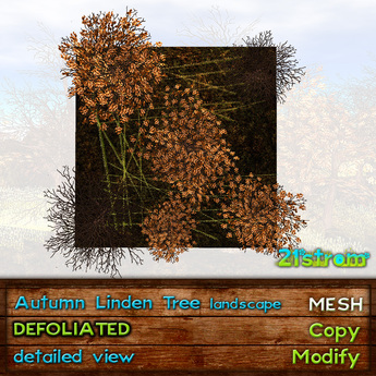 Second Life Marketplace - 21strom Autumn Linden Tree mesh landscape ...