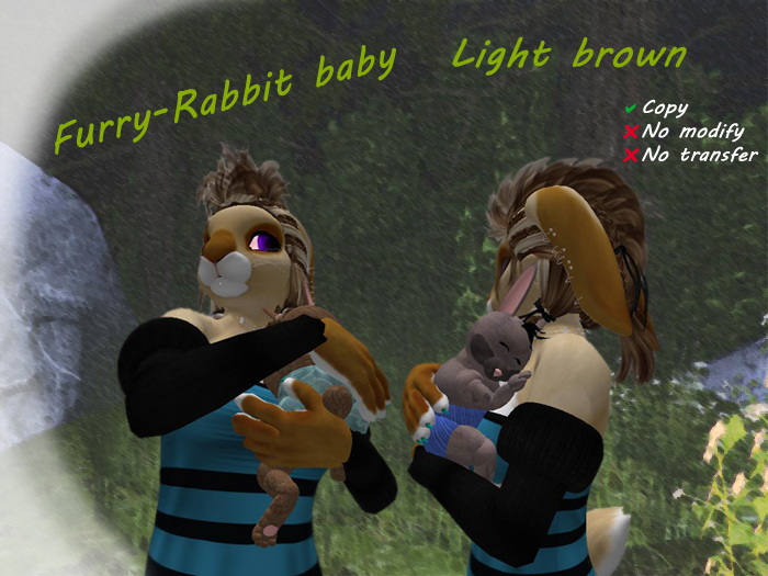 Second Life Marketplace - Furry-rabbit baby. Light brown