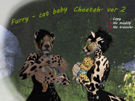 Second Life Marketplace - Furry - сat baby. Cheetah. 2 type!