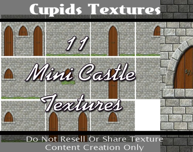 Second Life Marketplace - *CUPIDS TEXTURES* 11 Mini Castle Textures