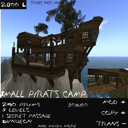 Second Life Marketplace - SMALL PIRATE CAMP