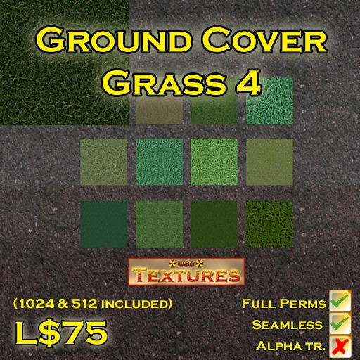 Second Life Marketplace - USC Textures - Ground Cover: Grass 4