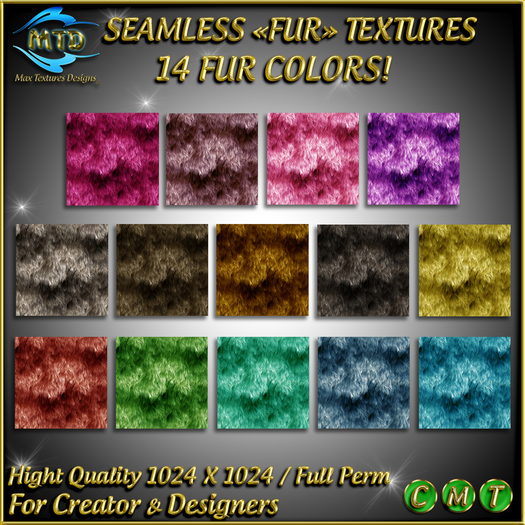 Second Life Marketplace - MTD - SEAMLESS FUR - FOURRURE - 14 Colors