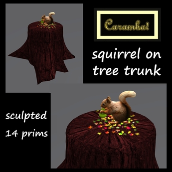 Second Life Marketplace - squirrel on tree trunk