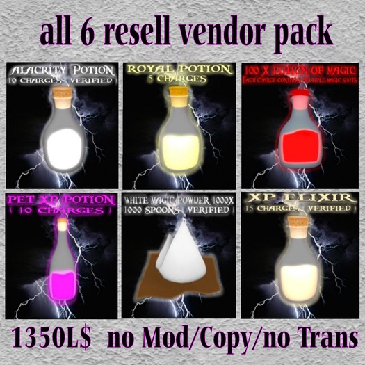 Second Life Marketplace - All 6 resell vendor pack (MN)(box)