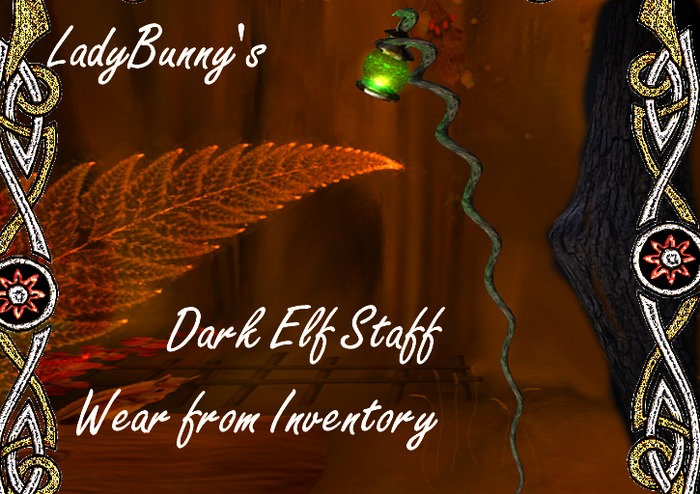 Second Life Marketplace - •*¨*•Magic Fantasy .•*¨*•Dark Elf Staff for ...