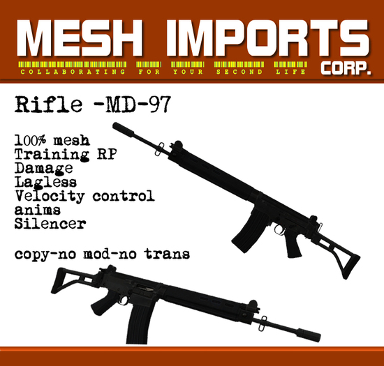 Second Life Marketplace - Mesh Imports - Rifle MD-97