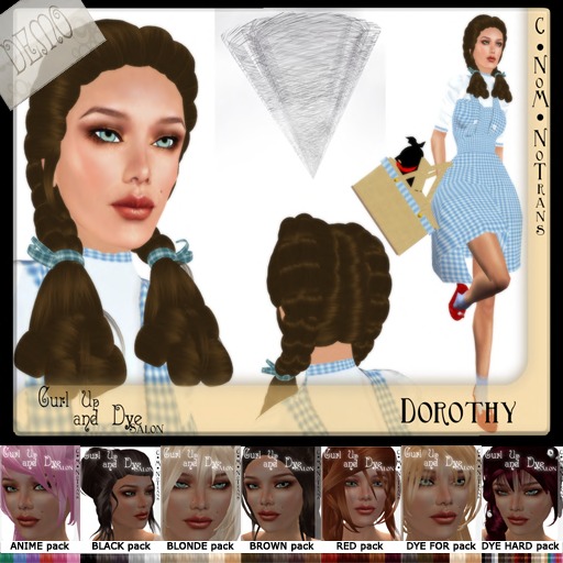 Second Life Marketplace - Cu&D -Dorothy- Dye Hard Fat Pack-All Colors