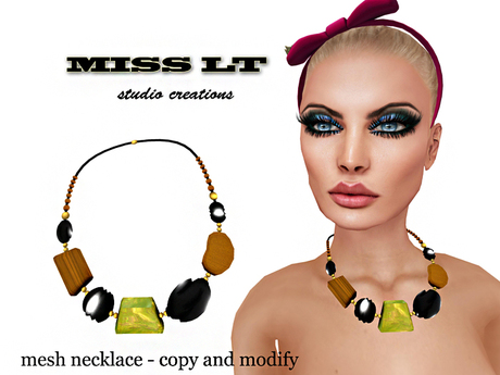 Second Life Marketplace - :: Miss LT Fashion mesh stone necklace