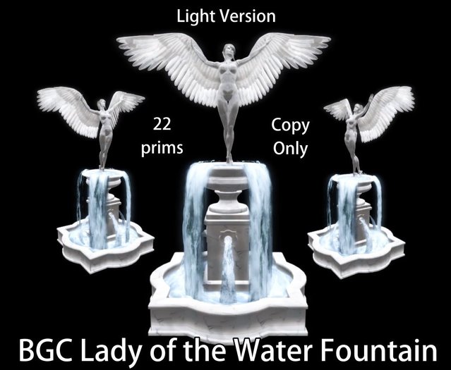 Second Life Marketplace - BGC Lady of the Water Fountain [light]