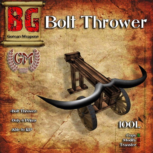 Second Life Marketplace - ..::BG::.. Bolt Thrower