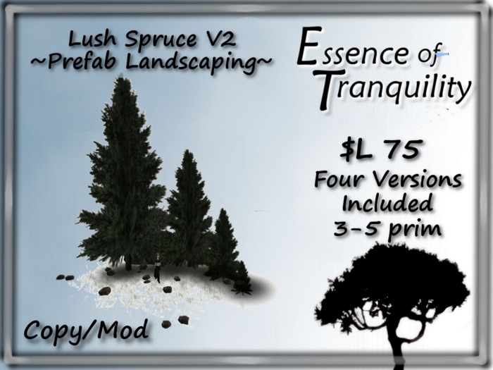 Second Life Marketplace - Lush Evergreen & Rock Prefab Landscape (V2 ...