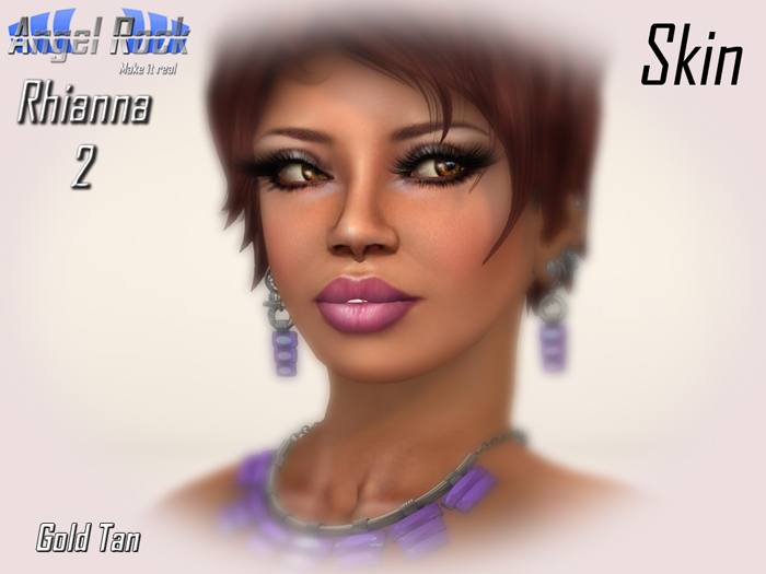 Second Life Marketplace - Angel Rock Skin Rhianna2.1 Gold Tan FAT PACK