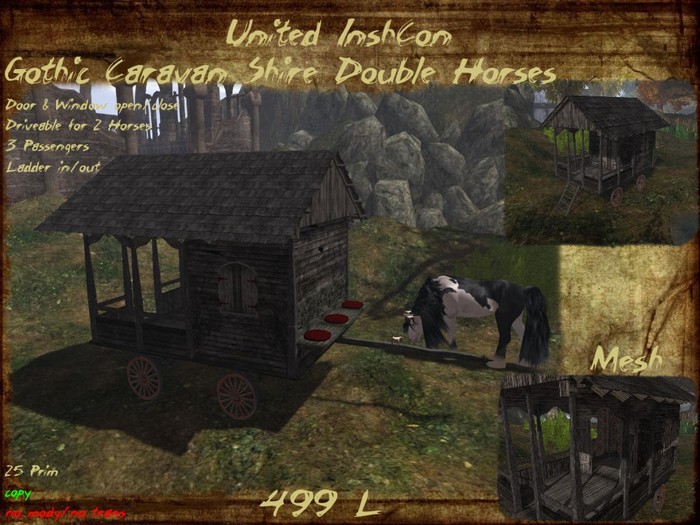 Second Life Marketplace - *UI* Gothic Caravan for BC Shire Horse Double v