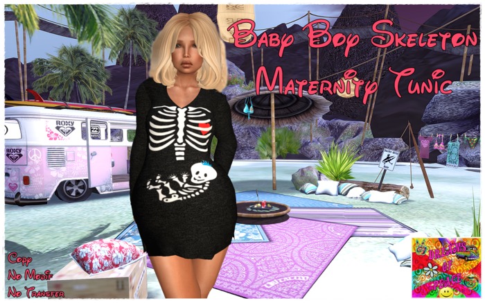 Second Life Marketplace - .:DOP:: Baby Boy Skeleton Maternity Tunic