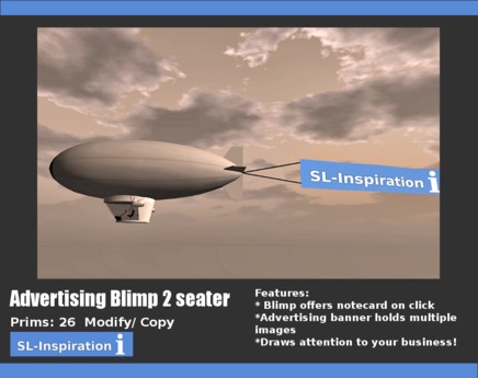 Second Life Marketplace - Advertising Blimp [Boxed]