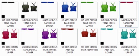Second Life Marketplace - [UG KIDS] CIRCUS TANK
