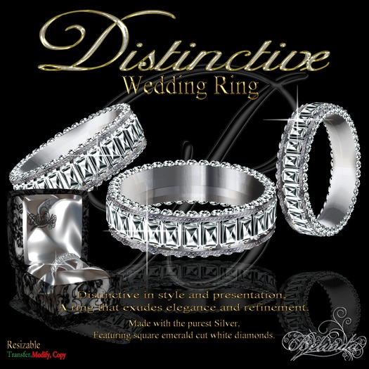 Second Life Marketplace - Distinctive - Wedding Ring - Silver - GB