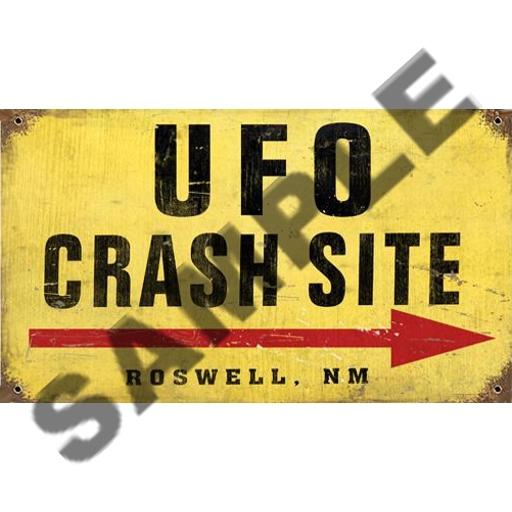 Second Life Marketplace - ALIEN UFO CRASH SITE SIGN 04 , fun sign ...