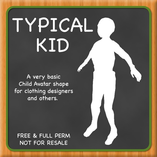 Second Life Marketplace - TYPICAL KID Child Avatar Shape